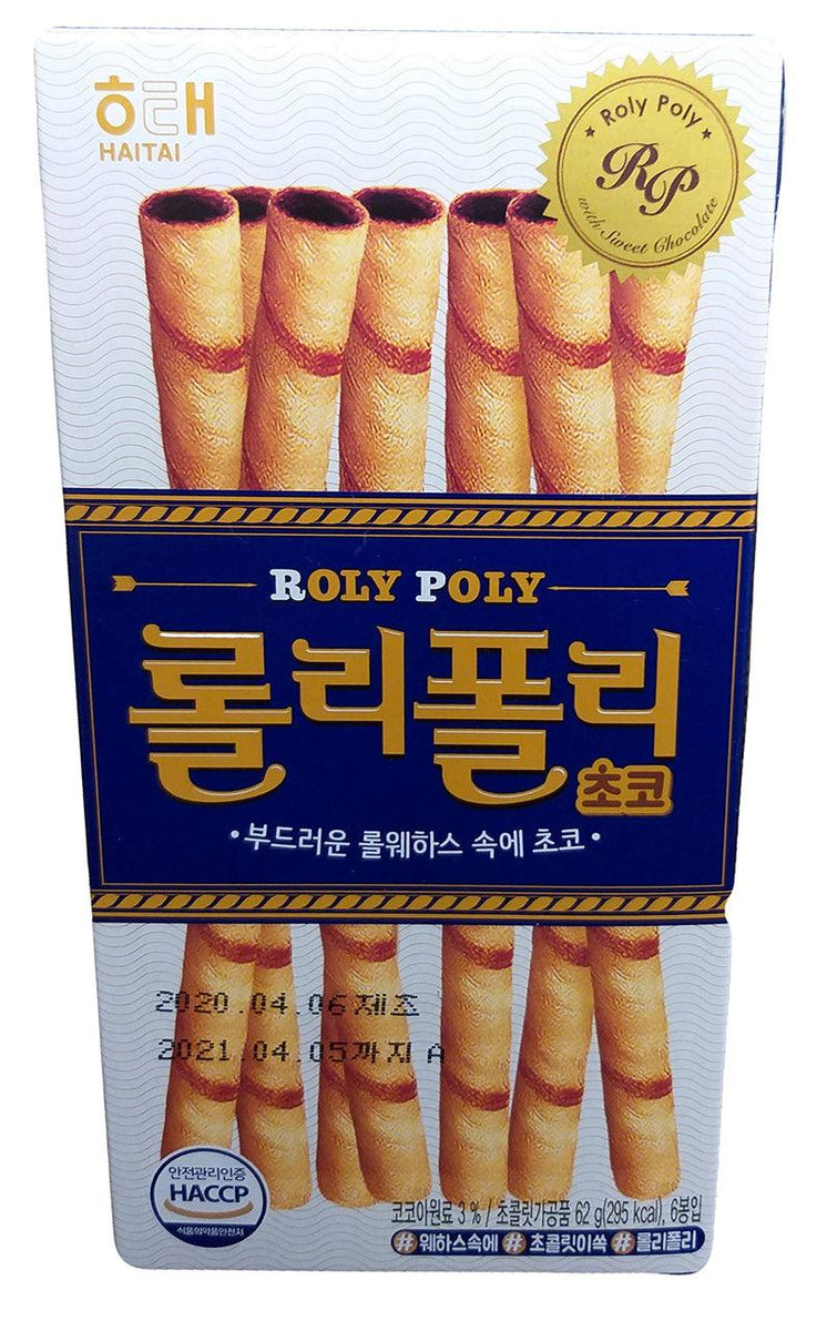 Haitai - Roly Poly Chocolate Biscuit, 2.19 Ounces, (1 Box) – Mighty Depot