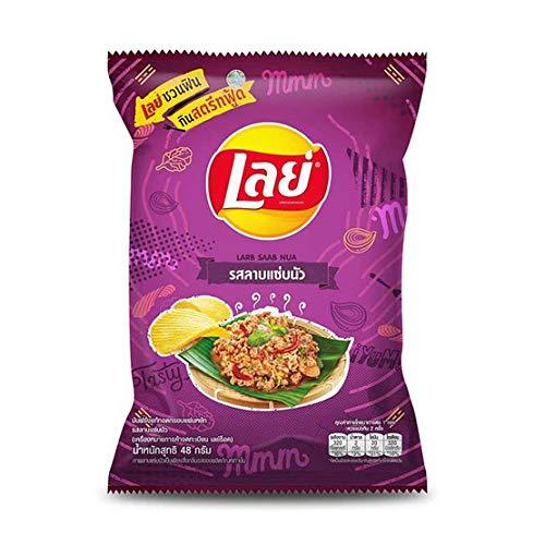 LAYS Brand , Crispy Potato Chips with Larb Saab Nua Flavour, 48g X 3 ...