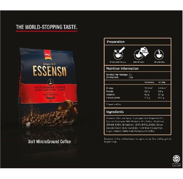 Super Coffee Essenso Microground coffee 2in1 & 3in1 Instant Coffee (Es ...