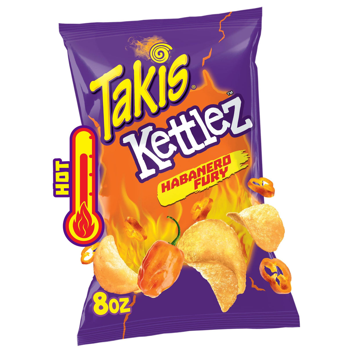 Takis Habanero Fury Kettlez 12 ct, 8 oz Sharing Size Case, Habanero Fl ...
