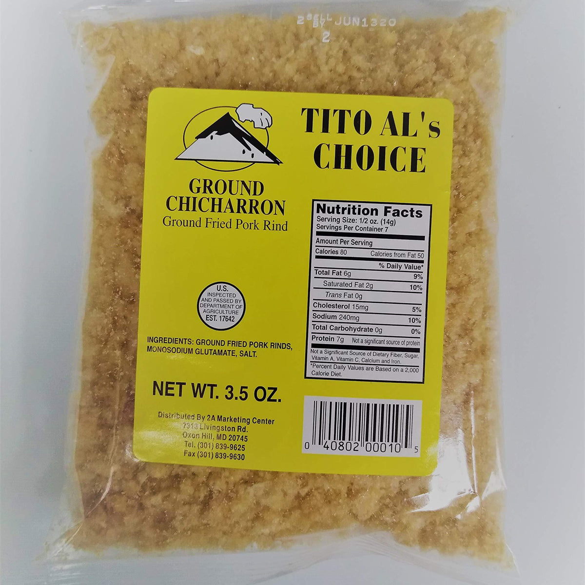 Tito Al's Choice Ground Chicharron -Ground Fried Pork Rind 3.5oz (3 ...