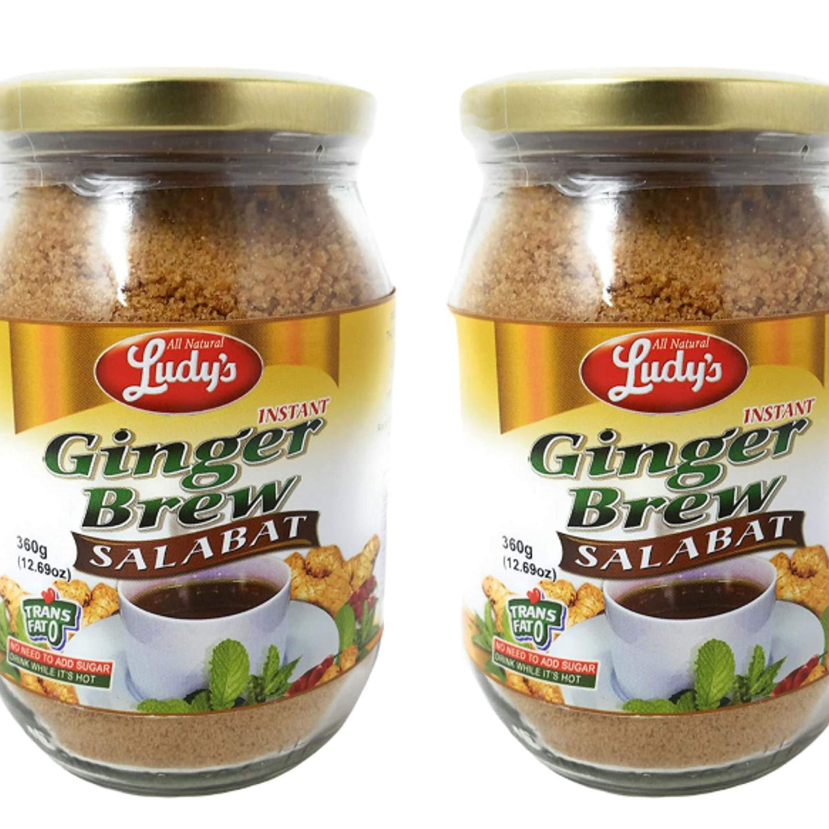 Ludy's Ginger Salabat Tea (Ginger Brew) 360 gram, Pack of 2 – Mighty Depot