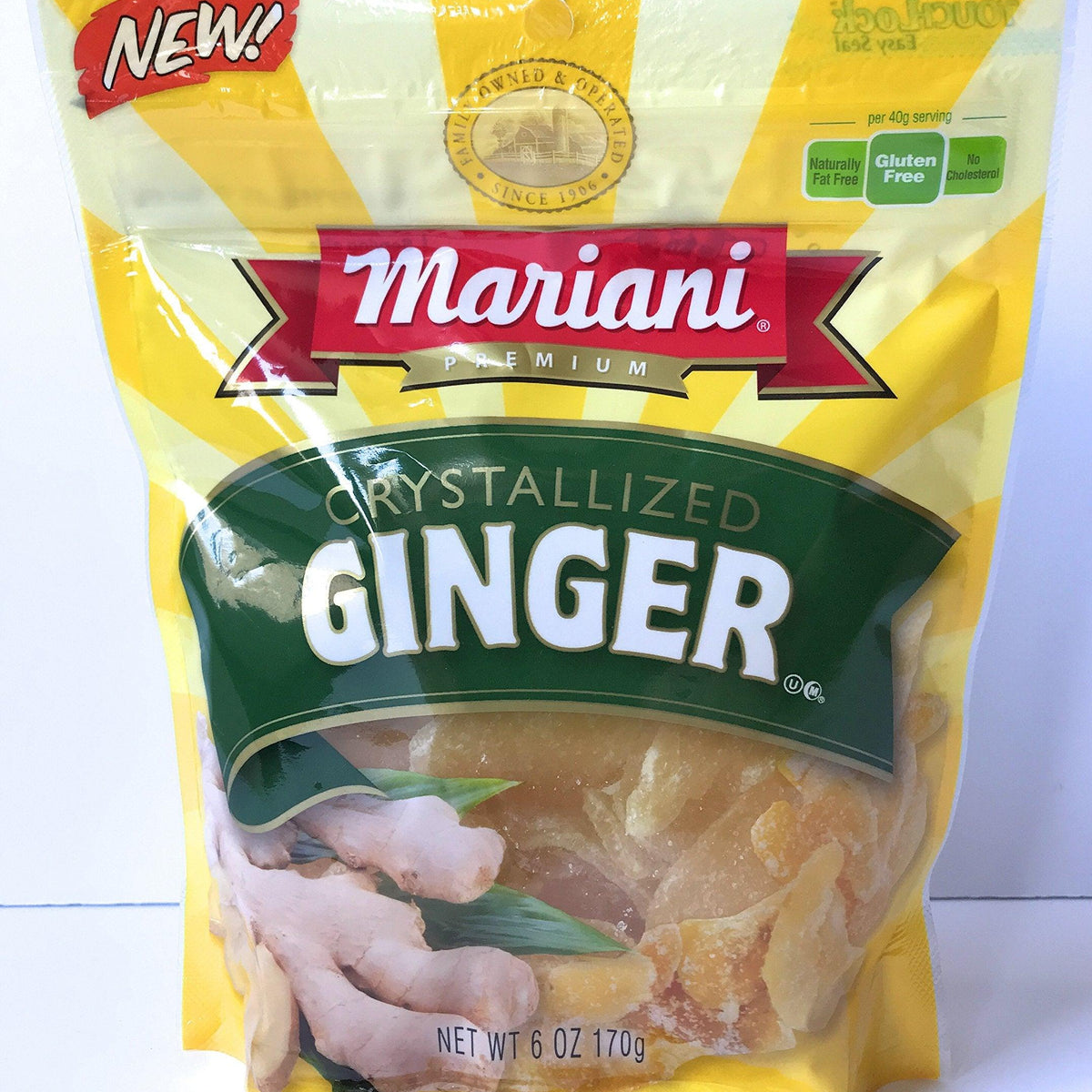 Mariani Crystallized Ginger - 6 ounce Package of Candied Ginger also ...